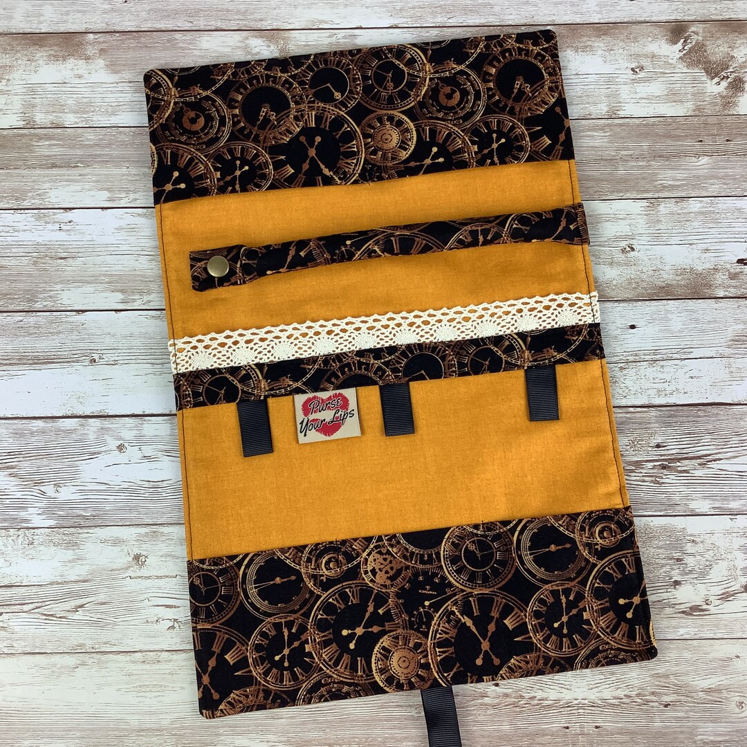 Clocks Jewellery Roll, Steampunk Jewelry Wrap, Handmade - Etsy