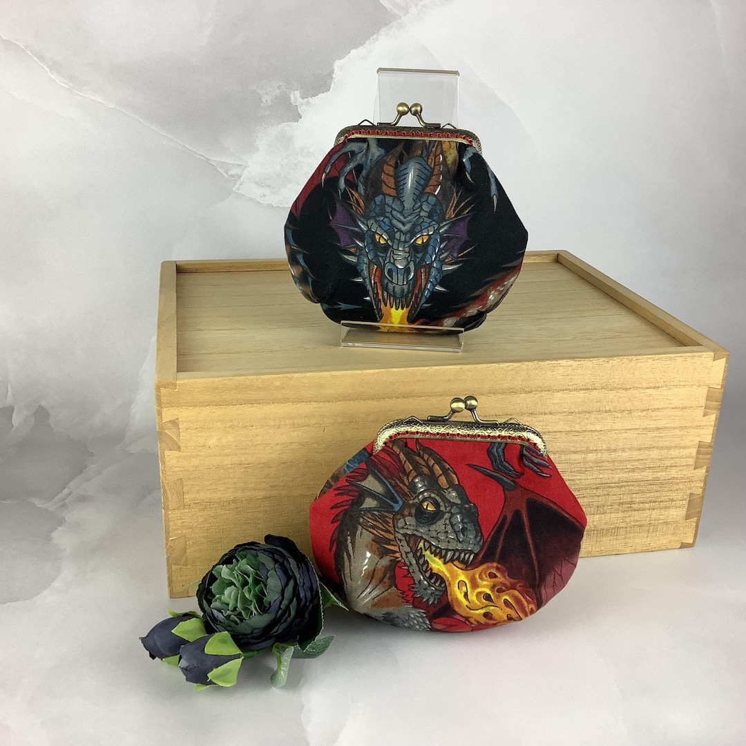Dragons Coin Purse, 2 Colour Options, Optional Chain, Handmade - Etsy
