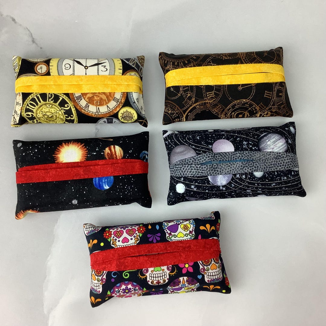 Steampunk Tissue Case, Space Pocket Pack, Gothic Tissue Holder, 5 ...
