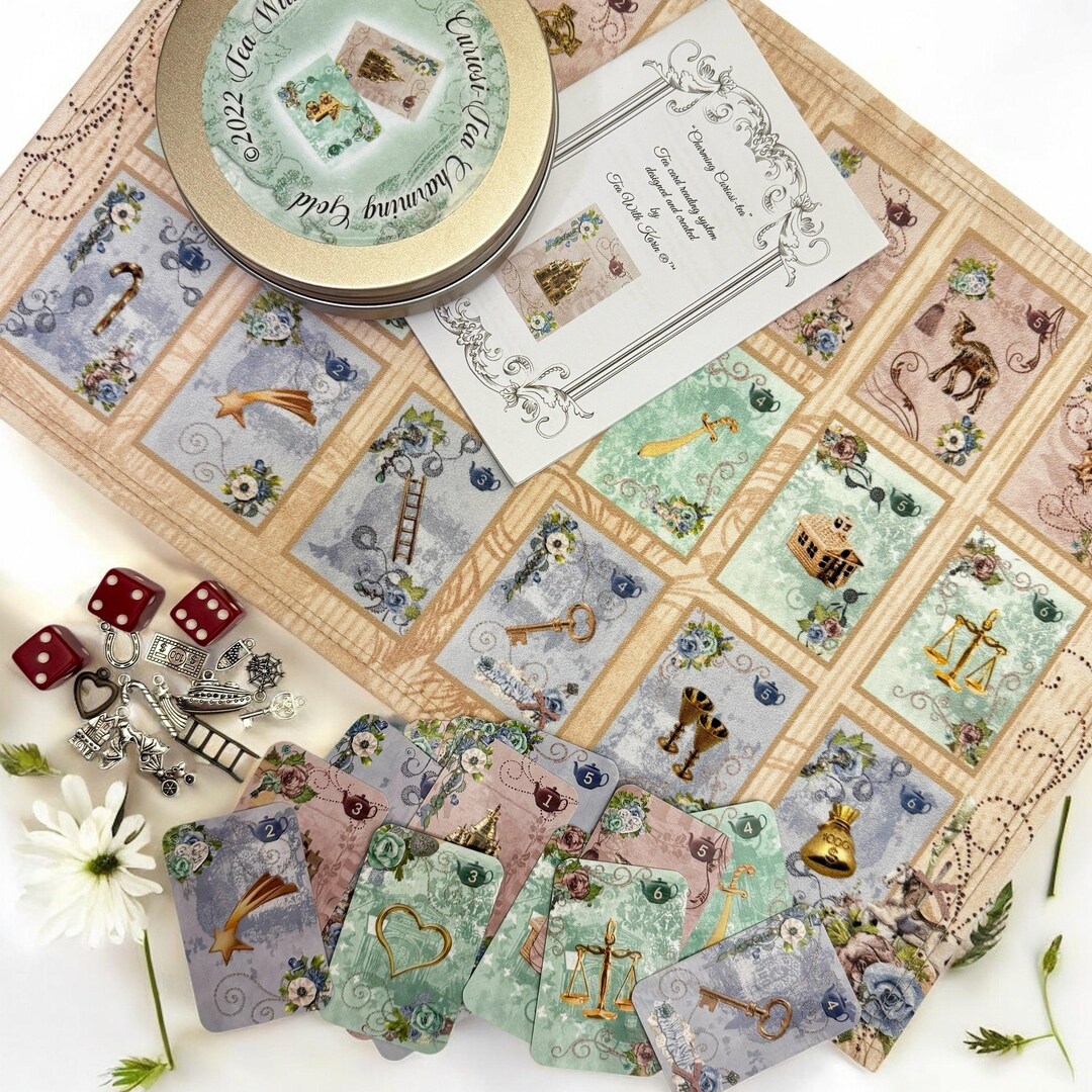 Gold Charming Tea Leaf Reading Kit – Oracle Cards & Charms - Etsy