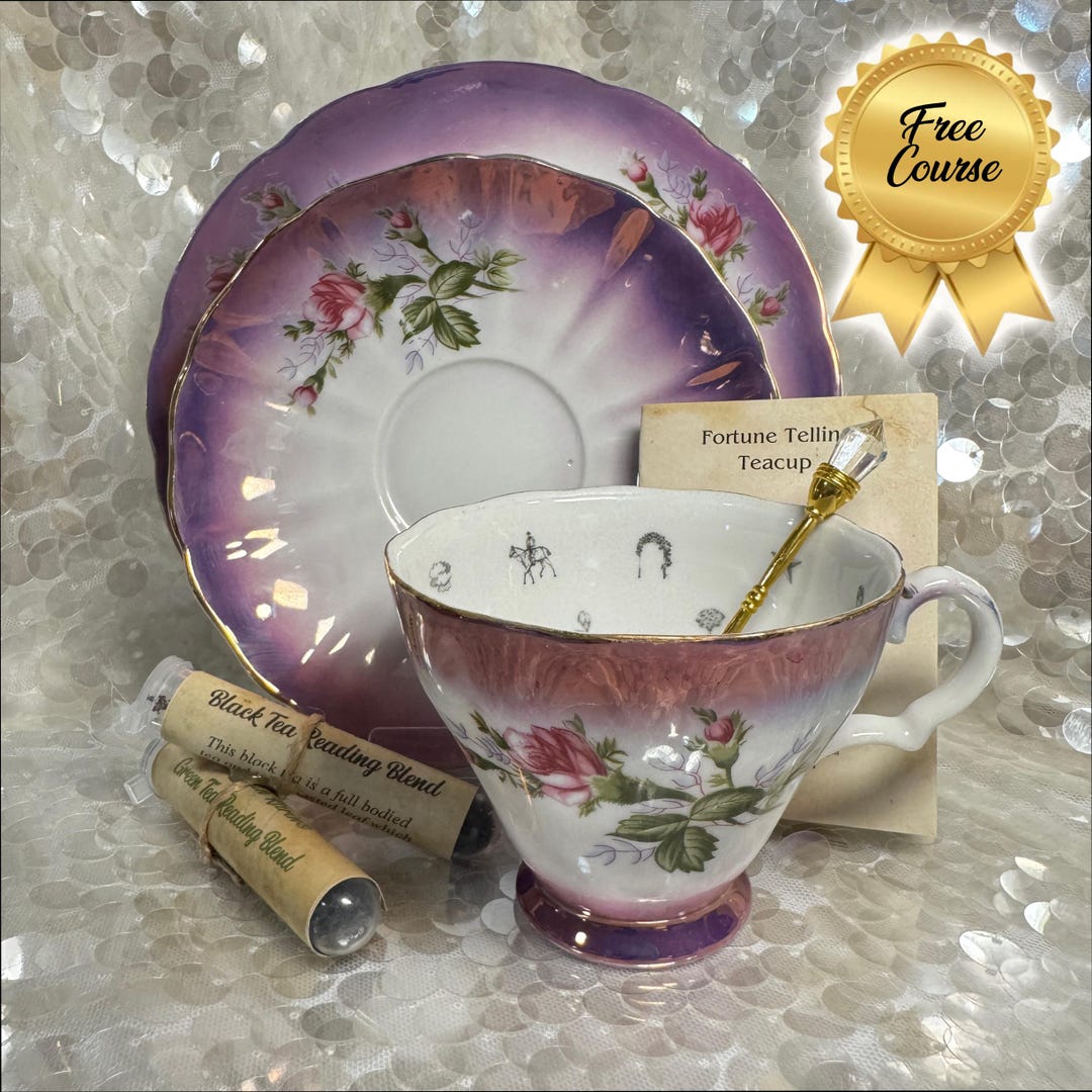 Vintage Roses Trio Fortune Telling Teacup. High Quality. Divination Tea ...