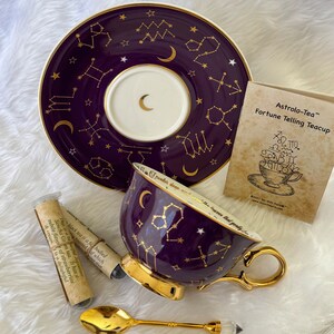 Limited Edition Purple Tarot Tea Cup and Saucer Set. Astrology Teacup ...