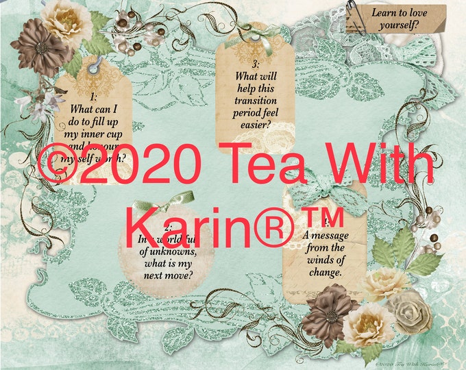 Tea Leaf Reading Cards by Tea With Karin by TeaWithKarin on Etsy