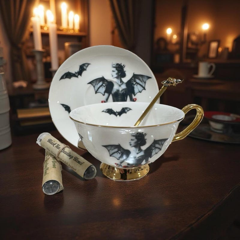 Bat Teacup - Etsy