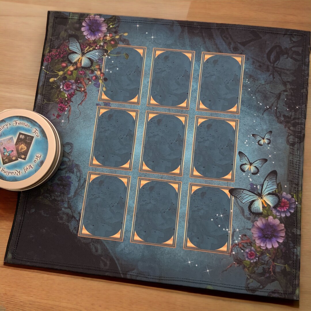 Turquoise 9 Box Layout Mat for Oracle Cards Tarot Lenormand. - Etsy UK
