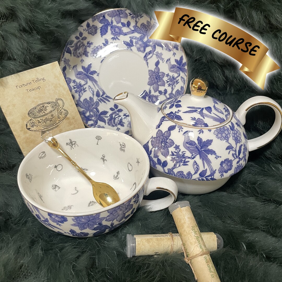 Lyre Bird Delft Blue Tea Cup and Saucer Set. Teacup. FREE Online Course ...