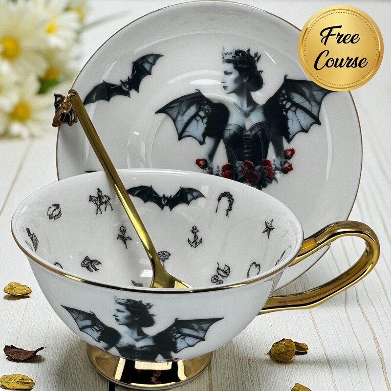 Bat Teacup - Etsy