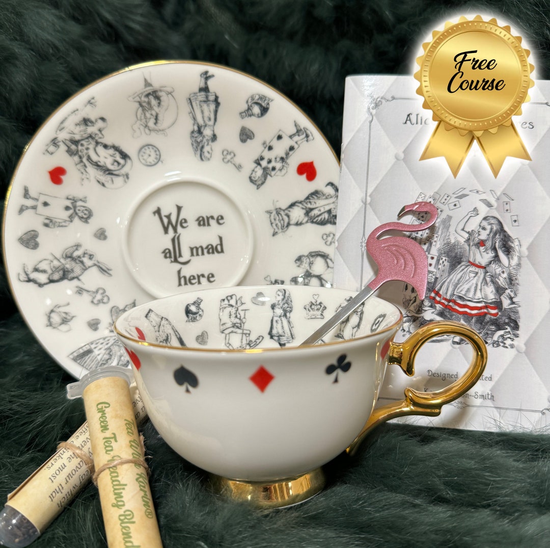 Alice in Wonderland Tea Leaf Reading Set With FREE Matching Cards ...