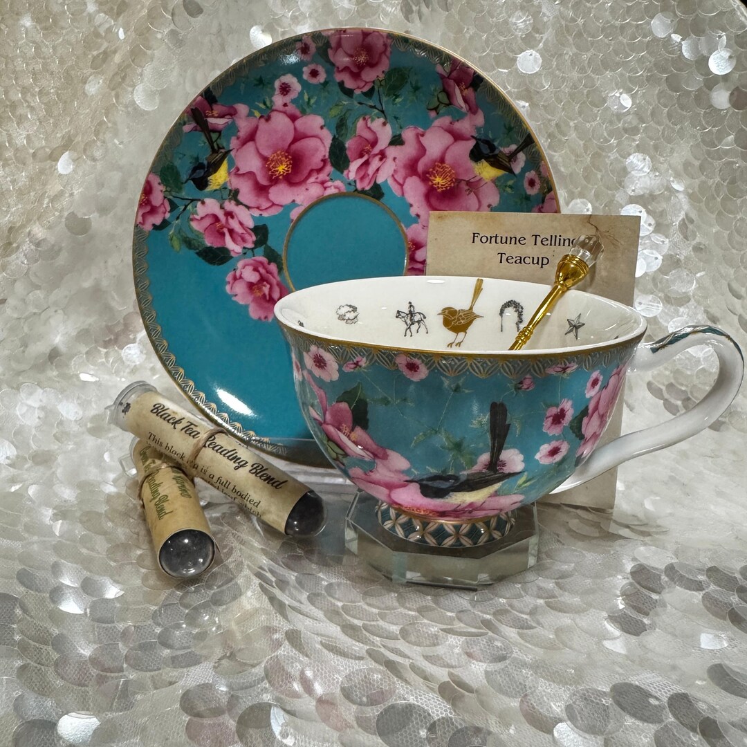 Aqua Blue Wren Teacup | Whispers of Wisdom in Every Sip - Etsy Canada