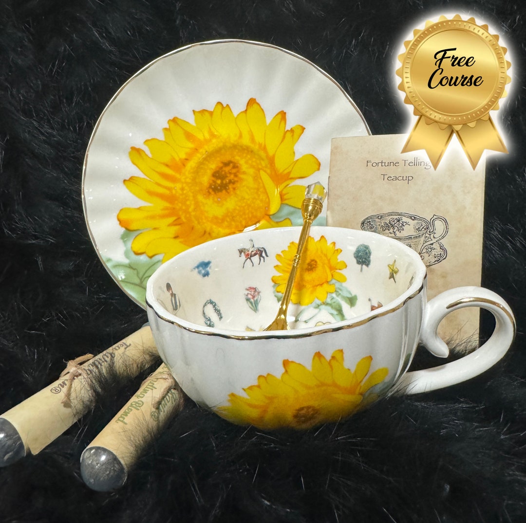 Sunflower Tea Cup and Saucer Set. FREE Course to Learn to Read This ...