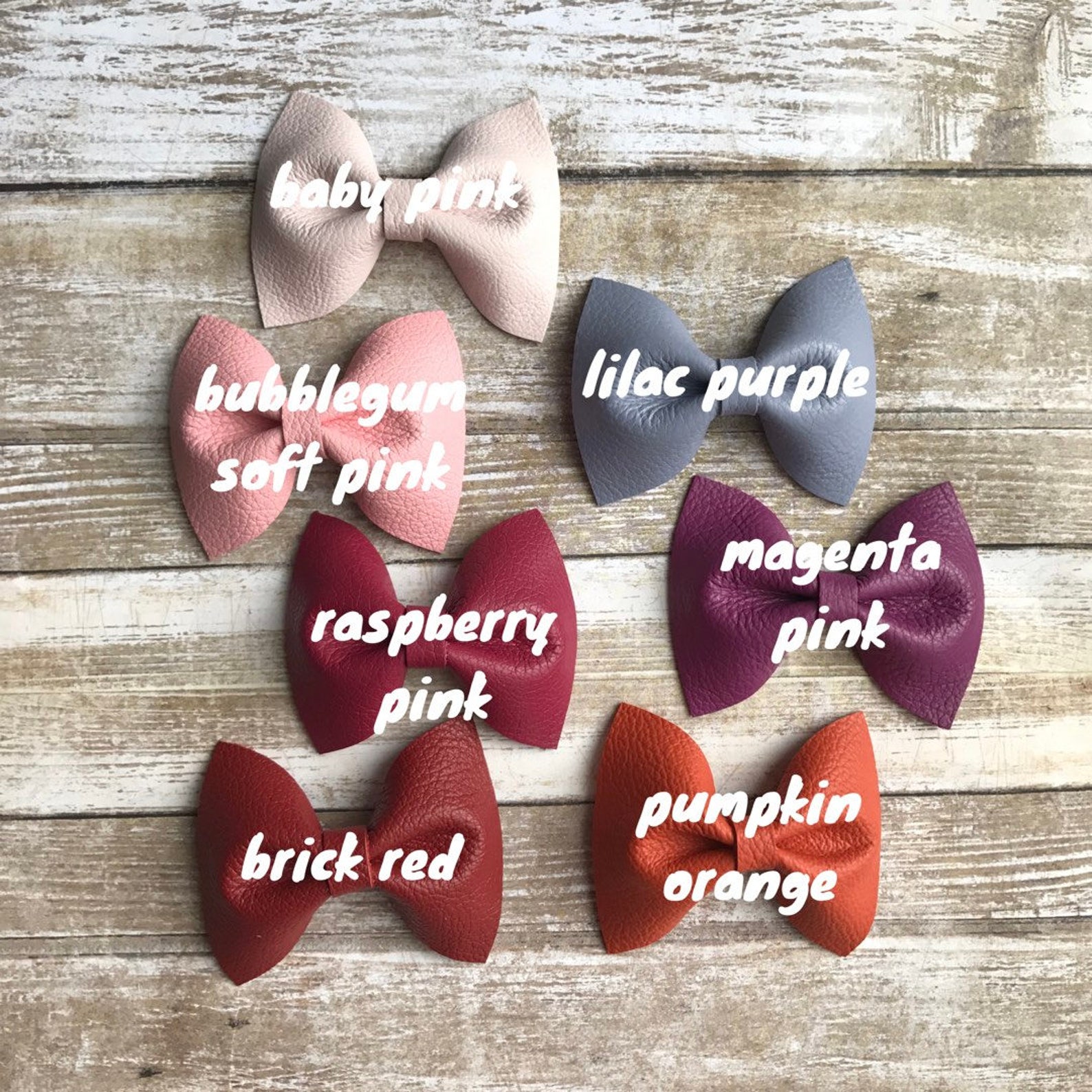 Small Classic Leather Bow Leather Bow Handmade Bow Baby | Etsy