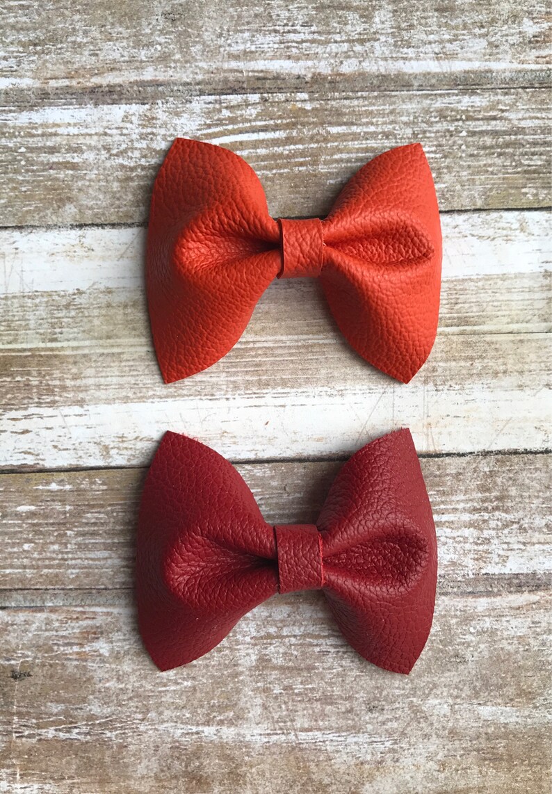 Classic Leather Bow, Baby Bow, Girl Bow, Leather Bow Clip, Baby ...