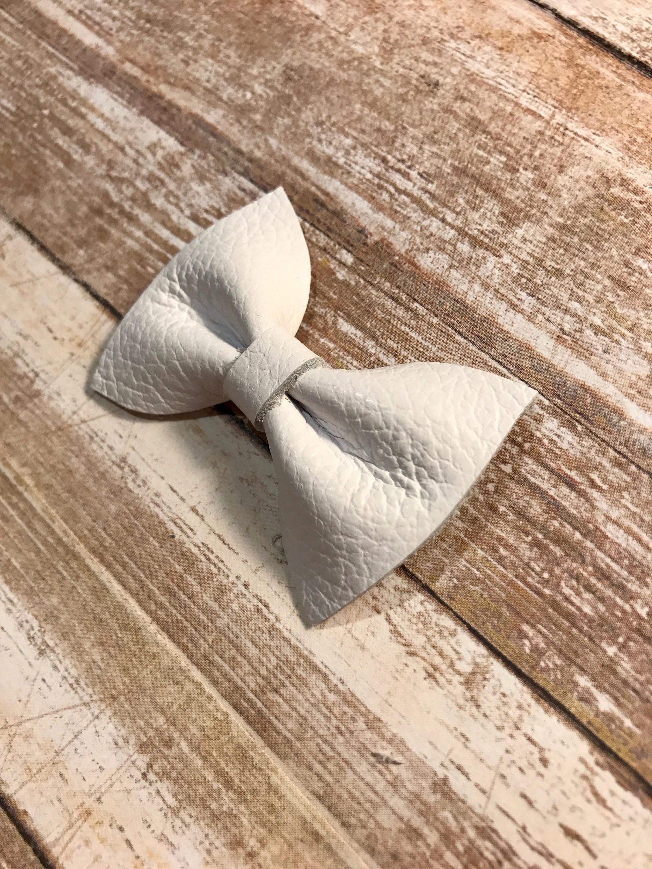 Small Classic Leather Bow, Leather Bow, Handmade Bow, Baby Bow, Baby ...