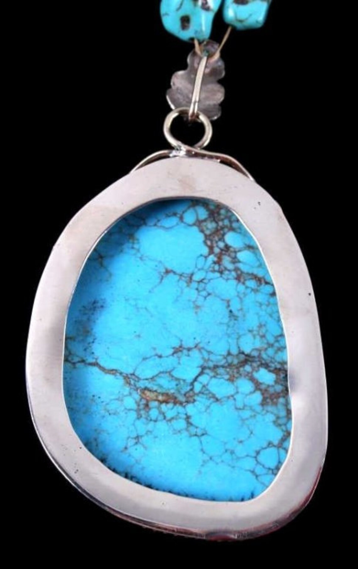 Navajo Large Turquoise Pendant Necklace - Etsy