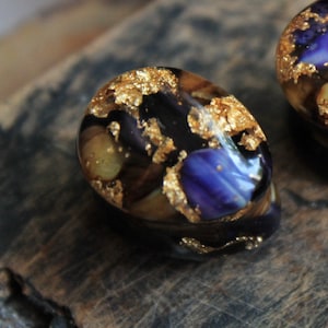 Teardrop Purple Plugs Drop Shaped Plug Gold Gauges Wedding Plugs Purple ...