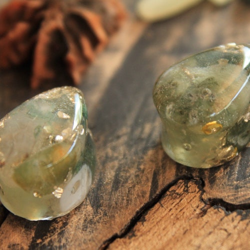Teardrop Jade Plugs Drop Shaped Nephritis Gemstone Plug Double - Etsy