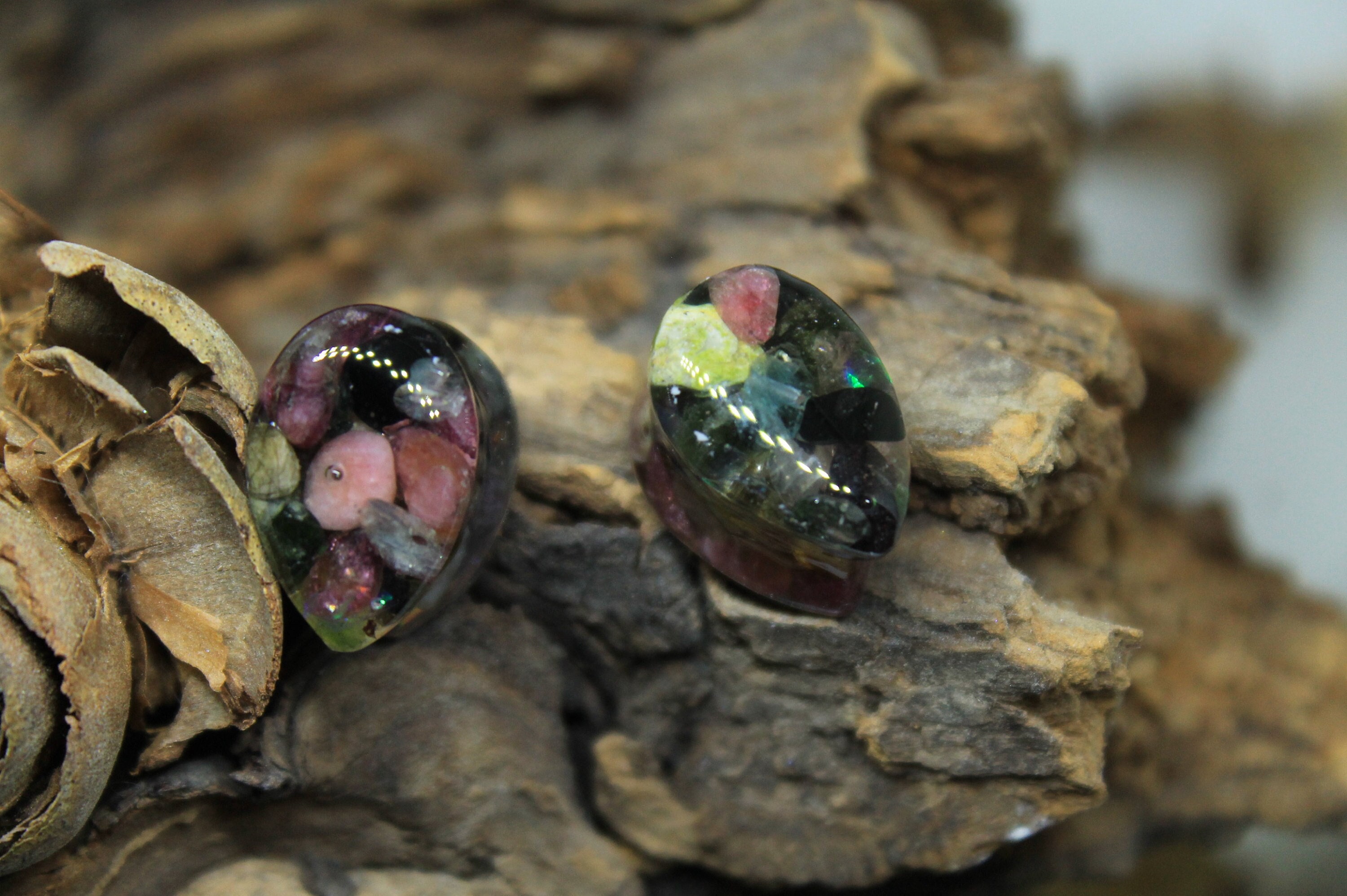 Watermelon Tourmaline Plugs Teardrop Tourmaline Plugs Drop | Etsy