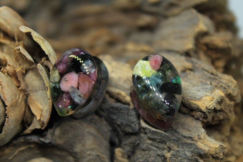 Watermelon Tourmaline Plugs Teardrop Tourmaline Plugs Drop | Etsy