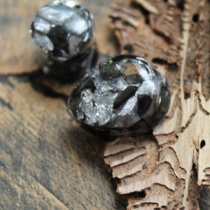 Teardrop Black Plug Goth Gauges Drop Shaped Plug Silver Gauge Wedding ...