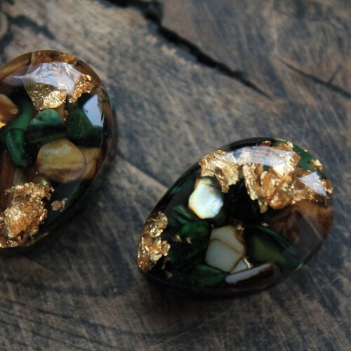 Teardrop Jade Plugs Drop Shaped Nephritis Gemstone Plug Double - Etsy
