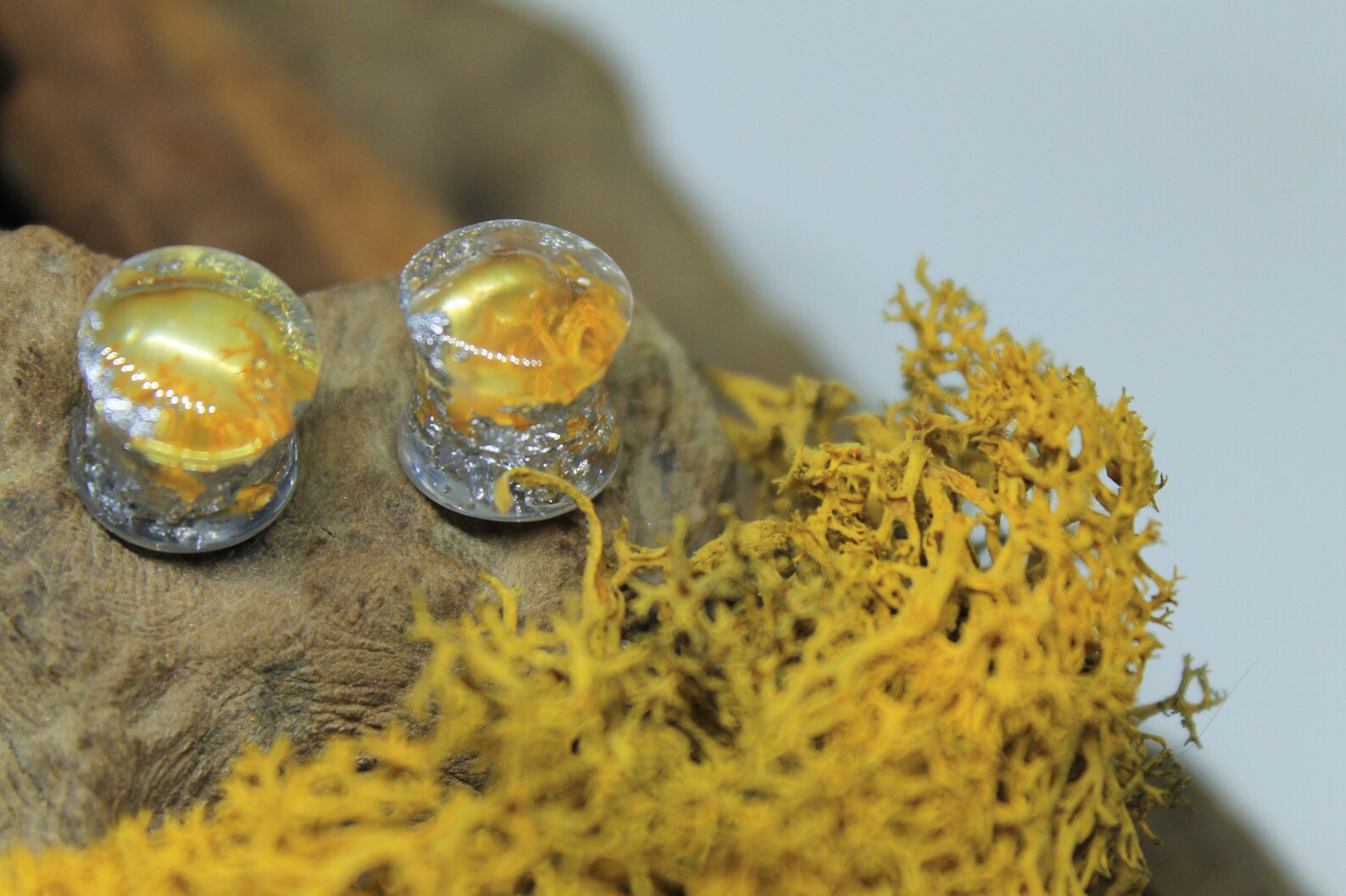 Yellow Plug and Tunnel Gemstone Plug 2g 00g Tunnel 1 Inch Plug | Etsy