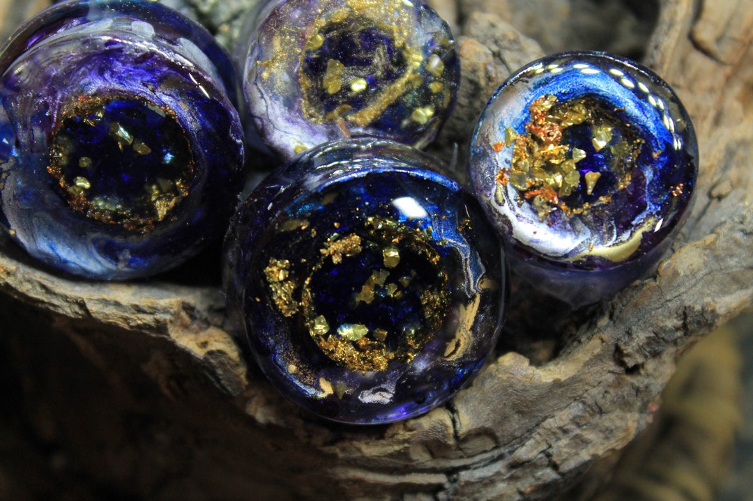 Blue Nebula Plugs Galaxy Ear Gauges Blue Nebula Galaxy Outer Space Ear ...