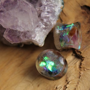 Watermelon Tourmaline Plugs 00 Gauge Earrings Rainbow Plug Iridescent ...