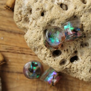 Watermelon Tourmaline Plugs 00 Gauge Earrings Rainbow Plug Iridescent ...