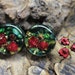 Red Rose Plugs Real Pressed Flower Gauges Terrarium Plug Bridal Gauges ...
