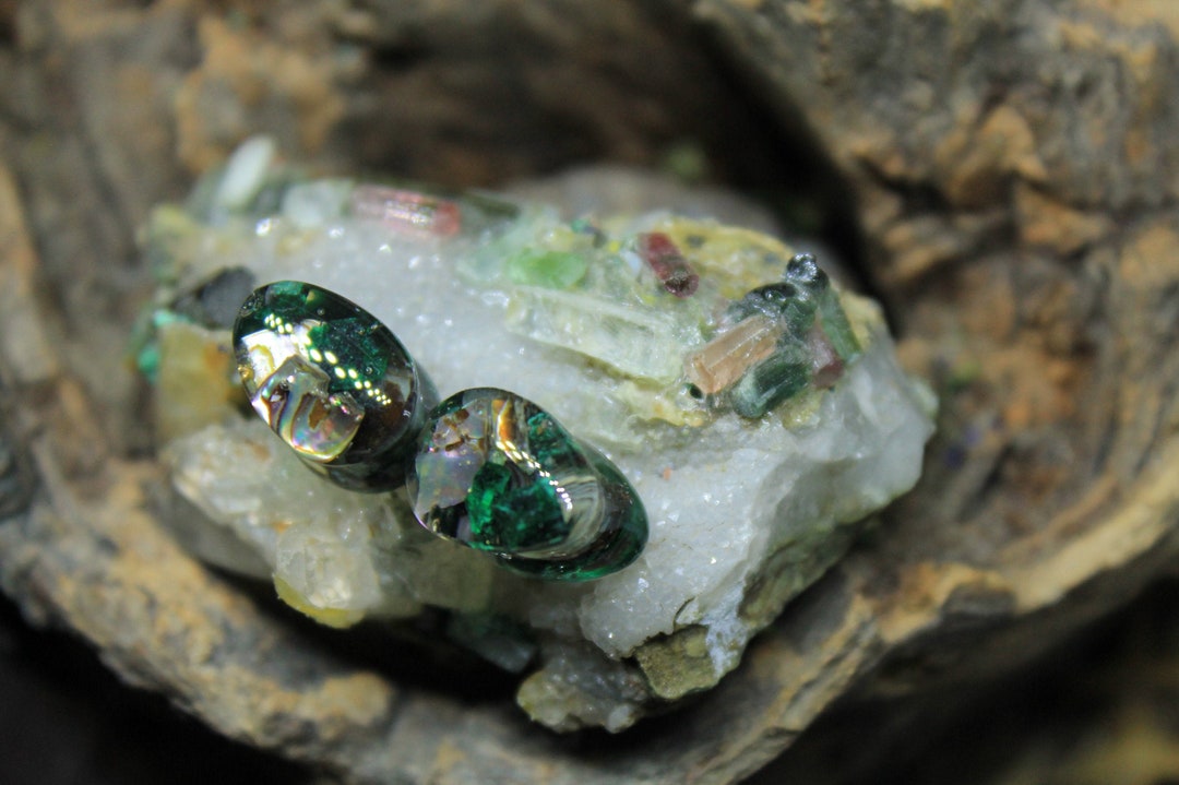 Teardrop Plugs Abalone Malachite Plugs Drop Shaped Plug Double Flare ...