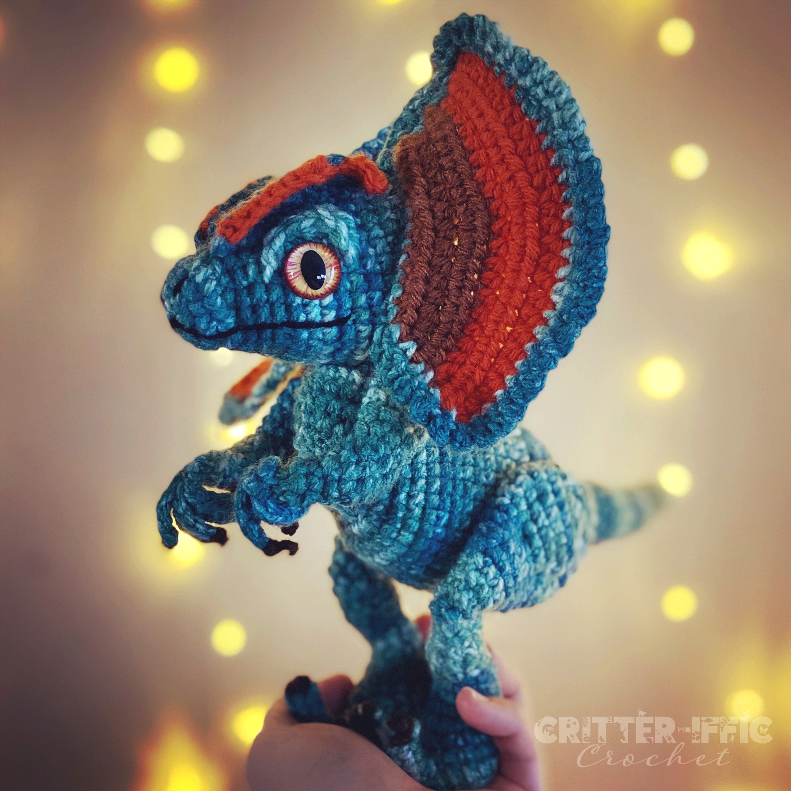 Dinosaur Amigurumi Crochet Pattern Dexter the Dilophosaurus - Etsy