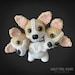 Corgi Dog Amigurumi Crochet Pattern, Crowley the Cerberus Three Headed ...