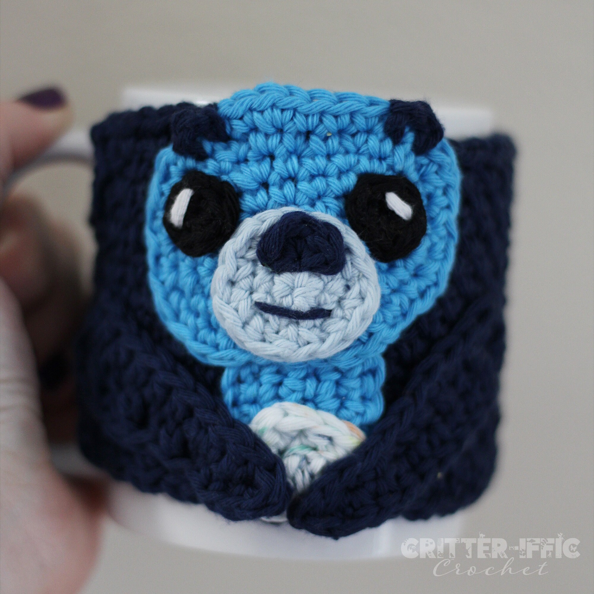 Otter Coffee Mug Cozy Crochet Pattern River Weasel Travel Cup - Etsy