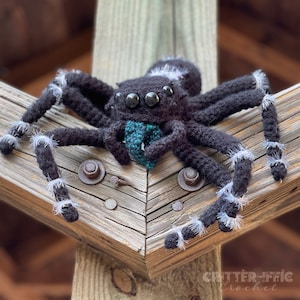Jumping Spider Amigurumi Crochet Pattern, Scoot the Phidippus Realistic ...