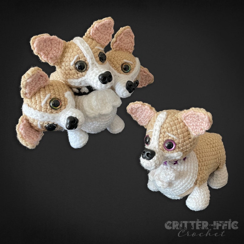 Corgi Dog Amigurumi Crochet Pattern Crowley the Cerberus - Etsy
