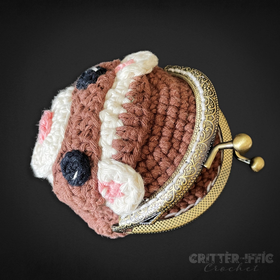 Ferret Coin Purse Crochet Pattern Clasped Animal Change Pouch - Etsy