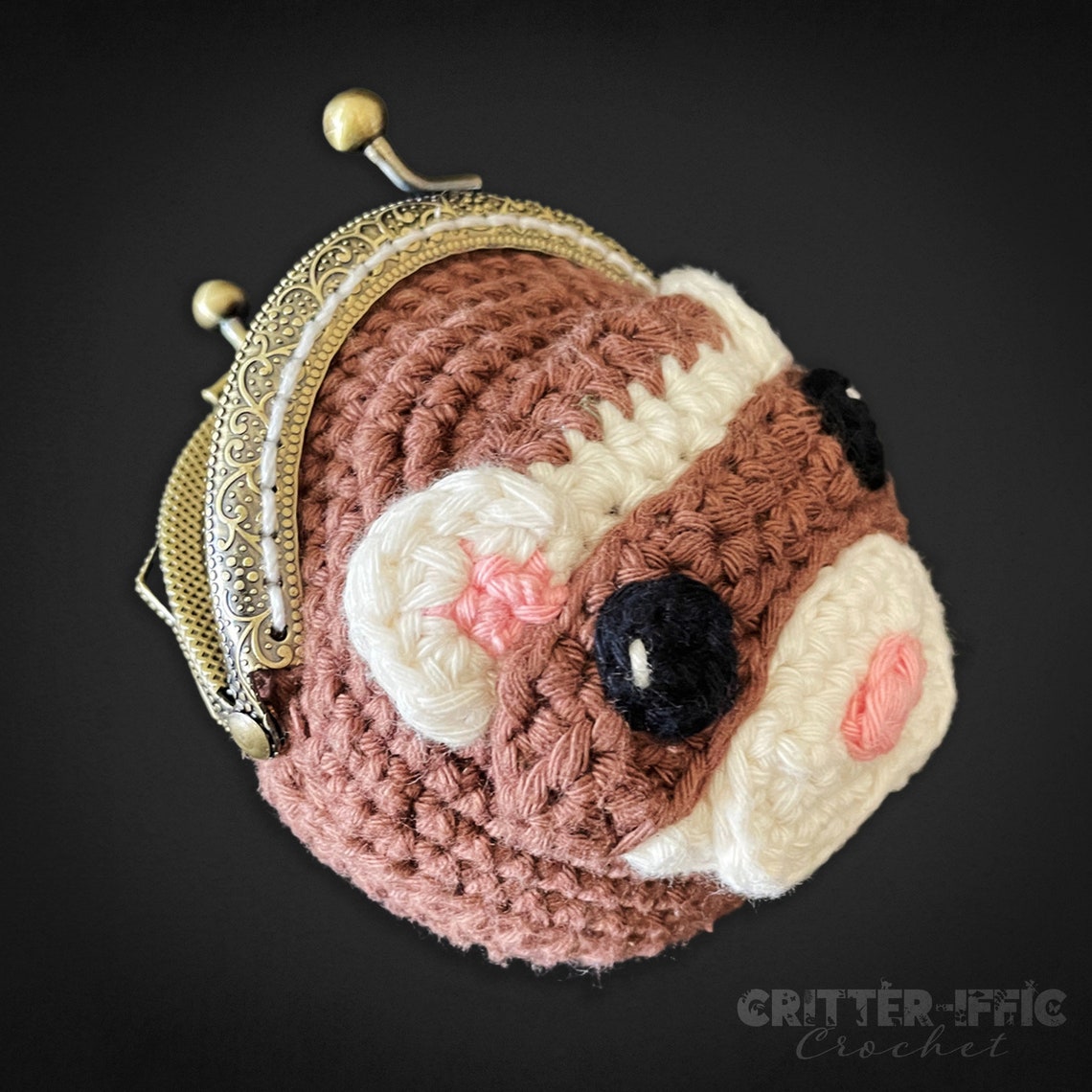 Ferret Coin Purse Crochet Pattern Clasped Animal Change Pouch - Etsy