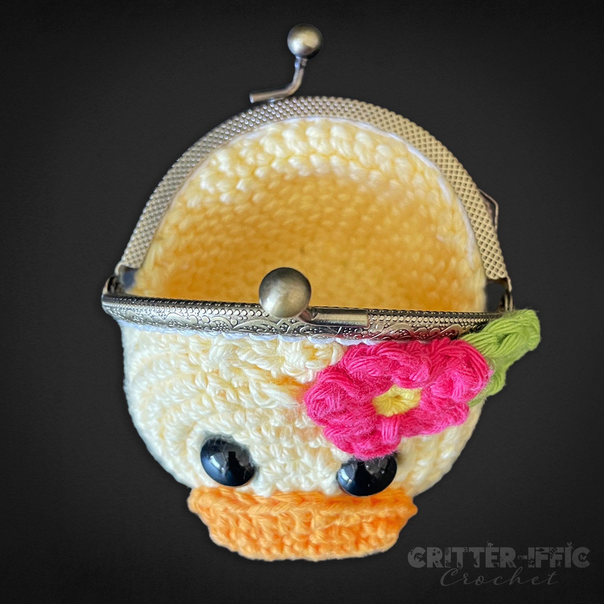 Duck Coin Purse Crochet Pattern Clasped Duckling Bird Change - Etsy