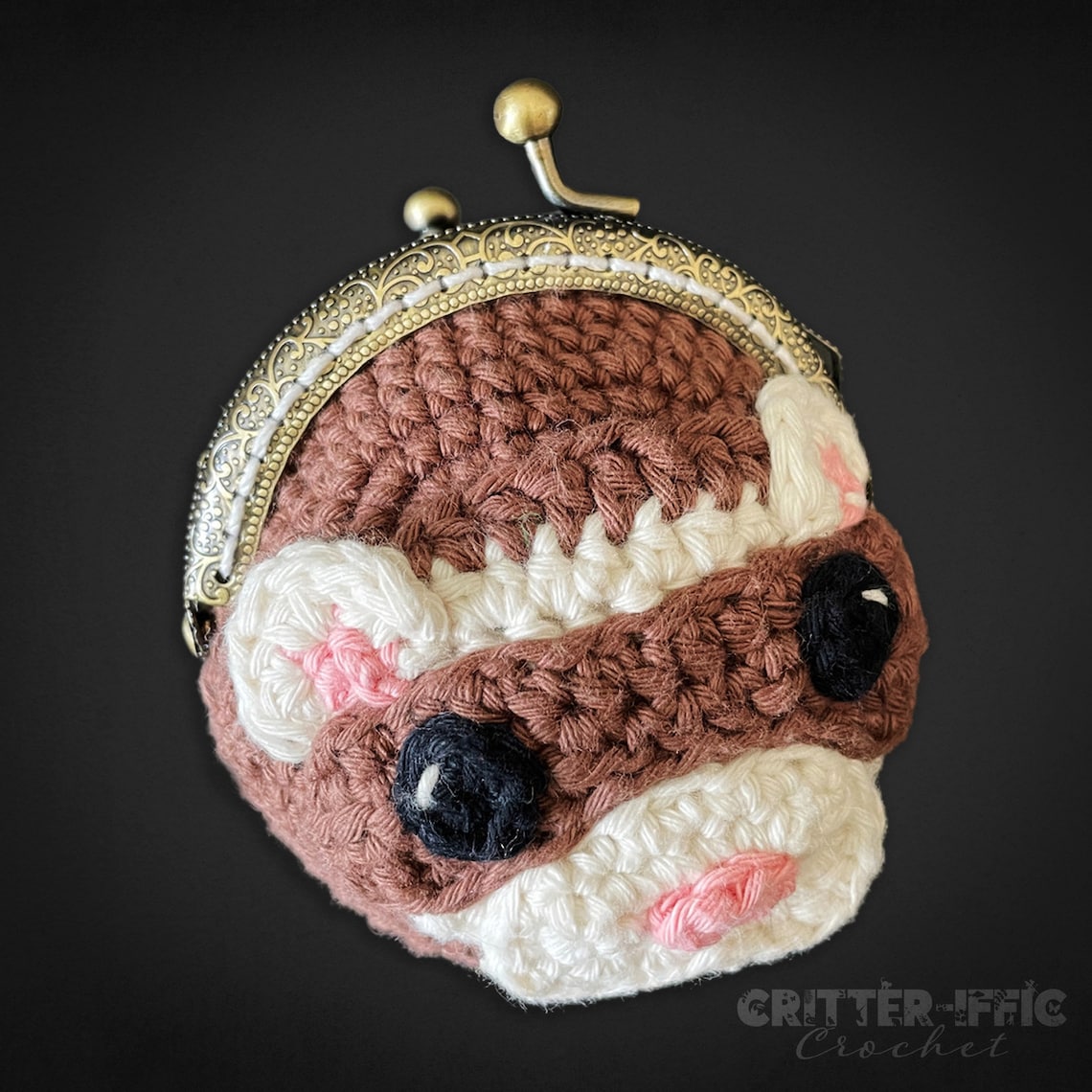 Ferret Coin Purse Crochet Pattern Clasped Animal Change Pouch - Etsy