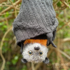 Fruit Bat Amigurumi Crochet Pattern, Flynn the Flying Fox Realistic ...