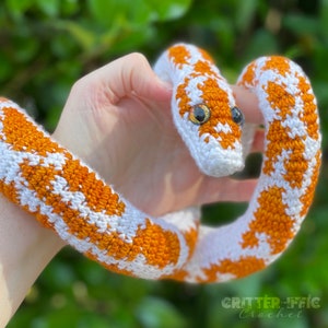 Ball Python Amigurumi Crochet Pattern, Betty the Realistic Plush Snake ...