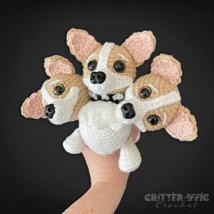 Corgi Dog Amigurumi Crochet Pattern, Crowley the Cerberus Three Headed ...