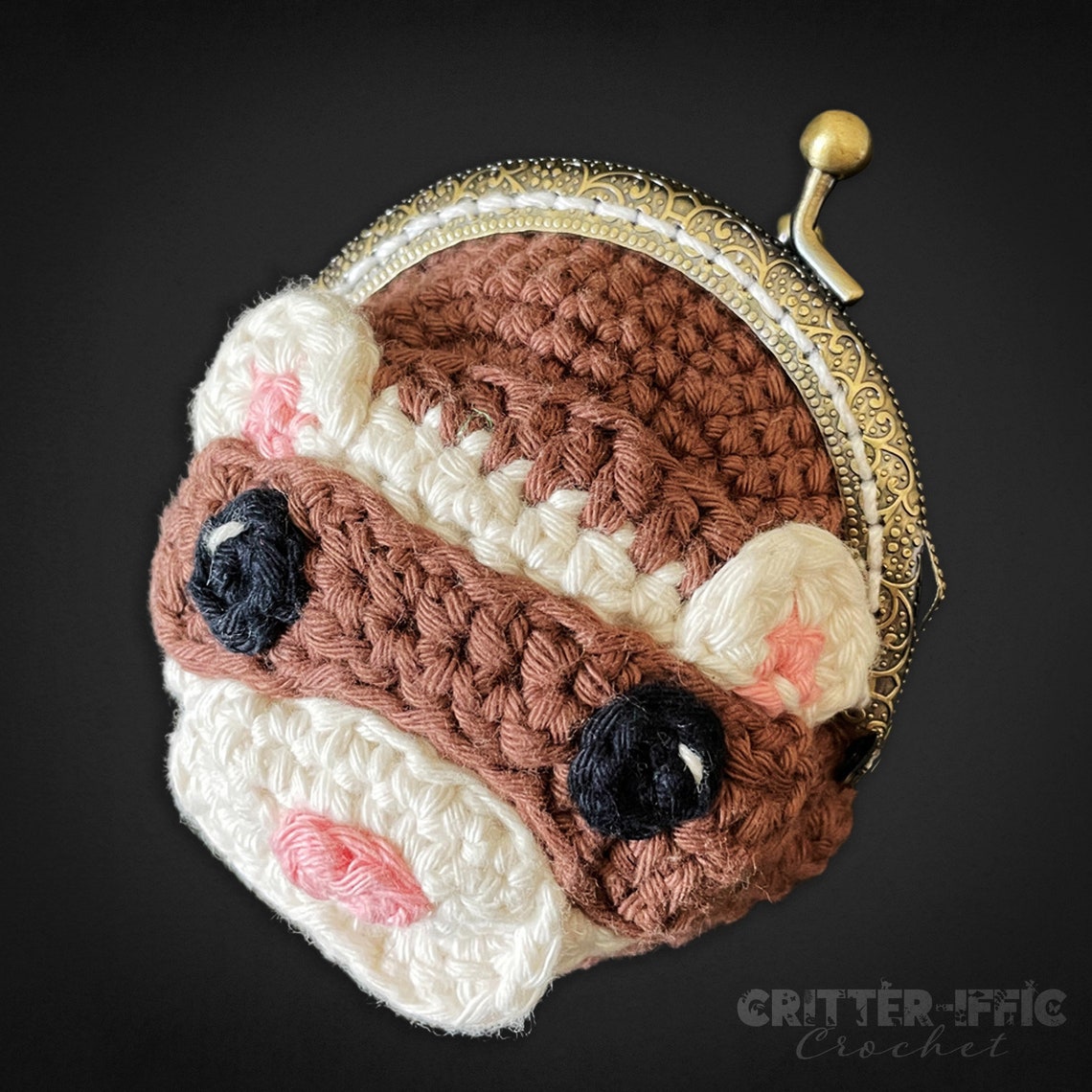 Ferret Coin Purse Crochet Pattern Clasped Animal Change Pouch - Etsy