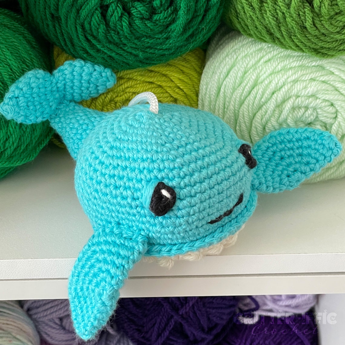 Blue Whale Amigurumi Crochet Pattern: Ocean Animal Bath Scrubby (PDF ...