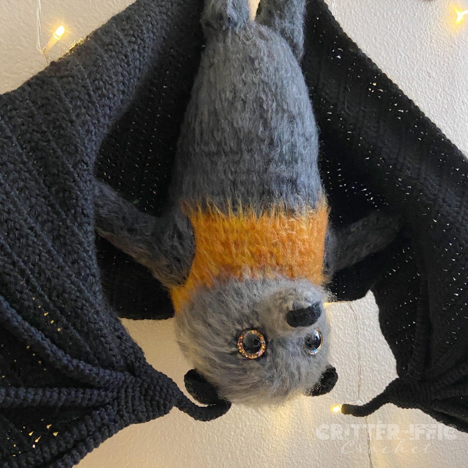 Fruit Bat Amigurumi Crochet Pattern, Flynn the Flying Fox Realistic ...