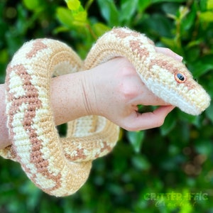 Ball Python Amigurumi Crochet Pattern, Betty the Realistic Plush Snake ...