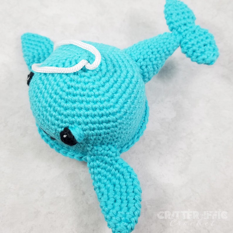 Blue Whale Amigurumi Crochet Pattern: Ocean Animal Bath Scrubby (PDF ...