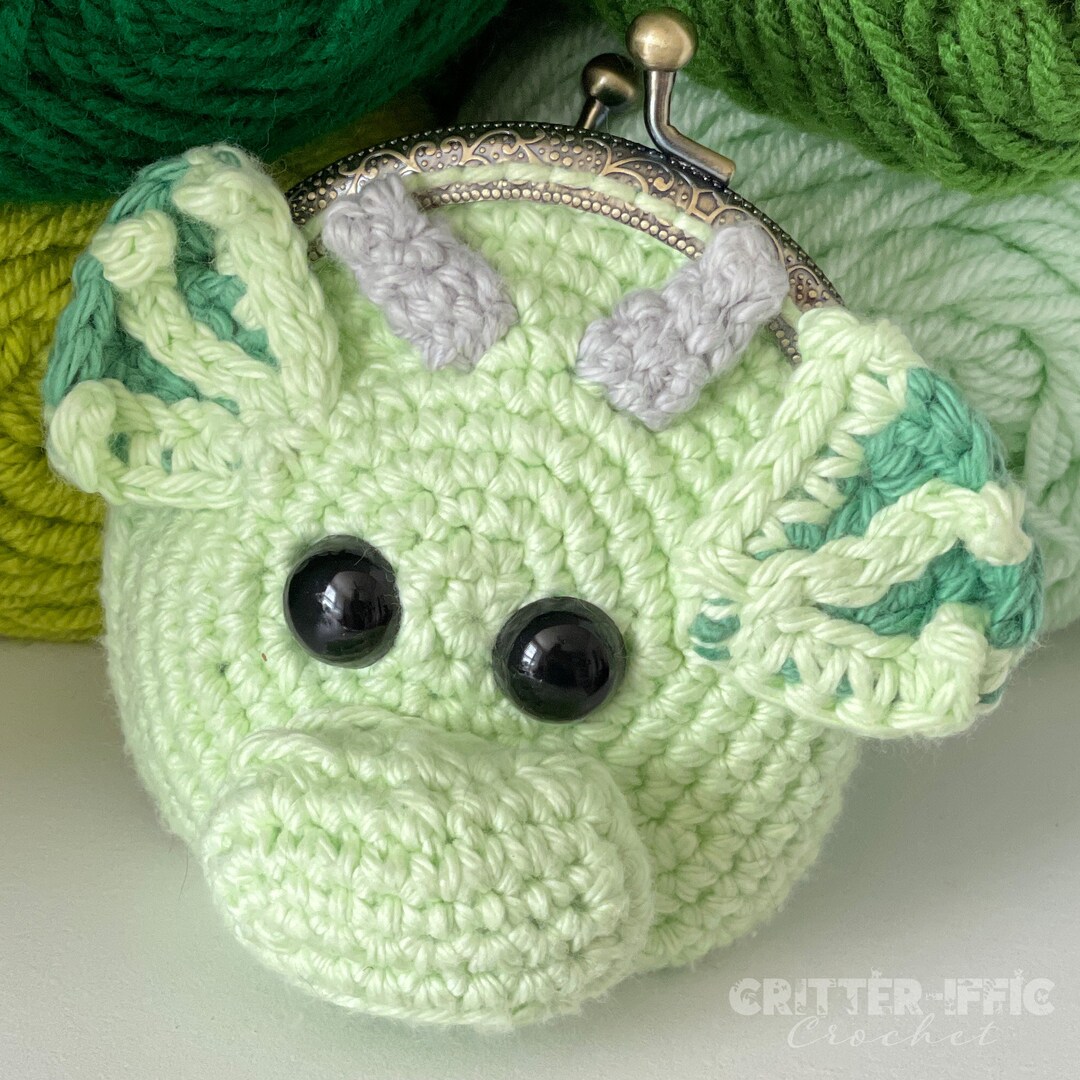 Dragon Coin Purse Crochet Pattern, Magical Creature Clasped Fantasy ...