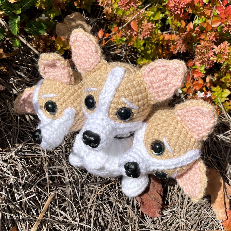 Corgi Dog Amigurumi Crochet Pattern Crowley the Cerberus - Etsy