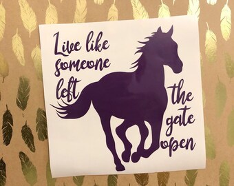 Horse car decal | Etsy